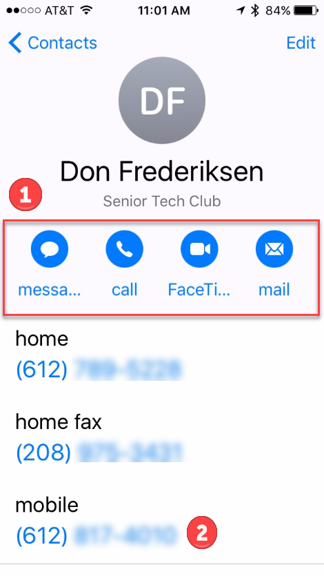 Adding and Finding People in the Contacts App | Senior Tech Club